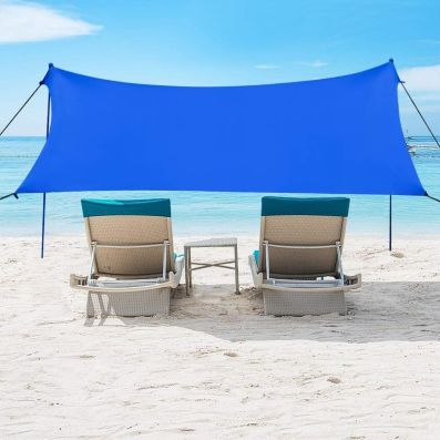 Toldo para Playa en Lycra con Bolsa de Transporte y 4 Bolsas de Arena ...